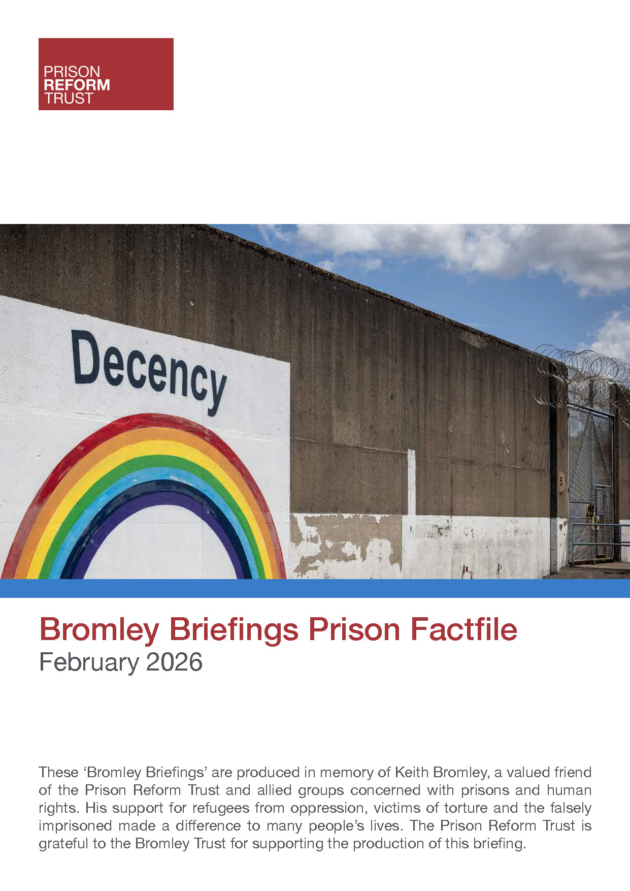 Bromley Briefings Prison Factfile: February 2026 | Prison Reform Trust